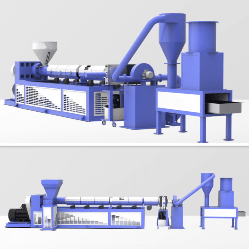 Extruder With DIE-FACE-AIR COOLING TYPE - VS Engineers